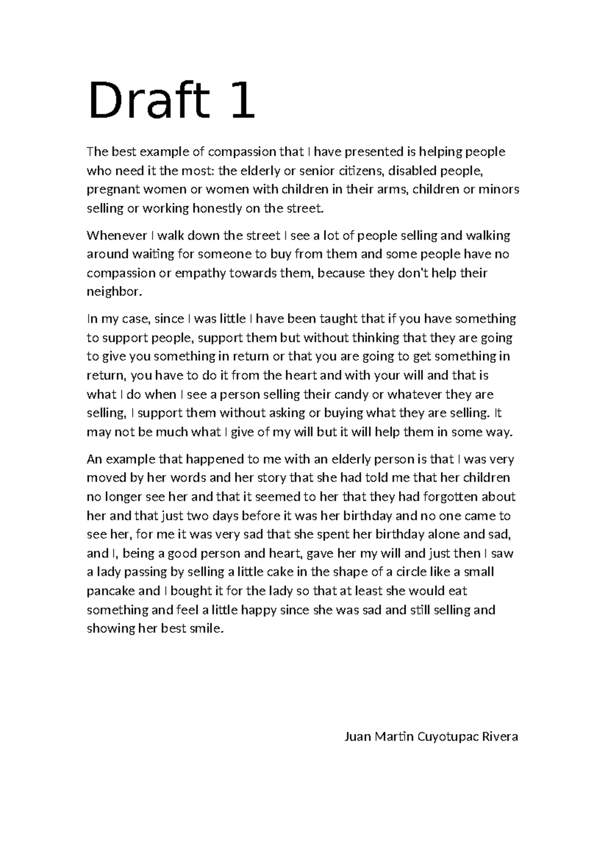 Draft 1 avanzado 6 juan cuyotupac - Draft 1 The best example of ...