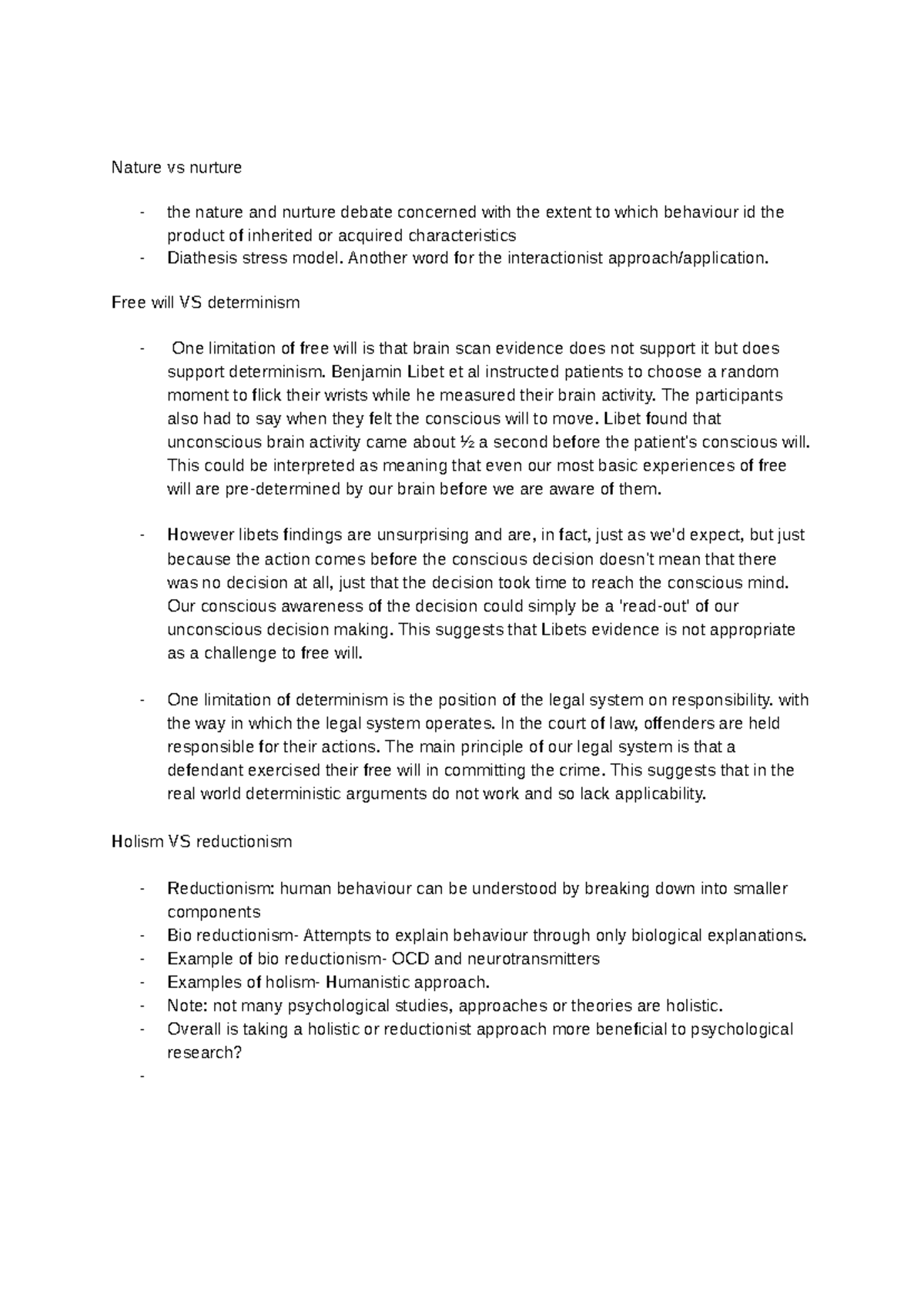 Issues and debates - Google Docs - Nature vs nurture - the nature and ...