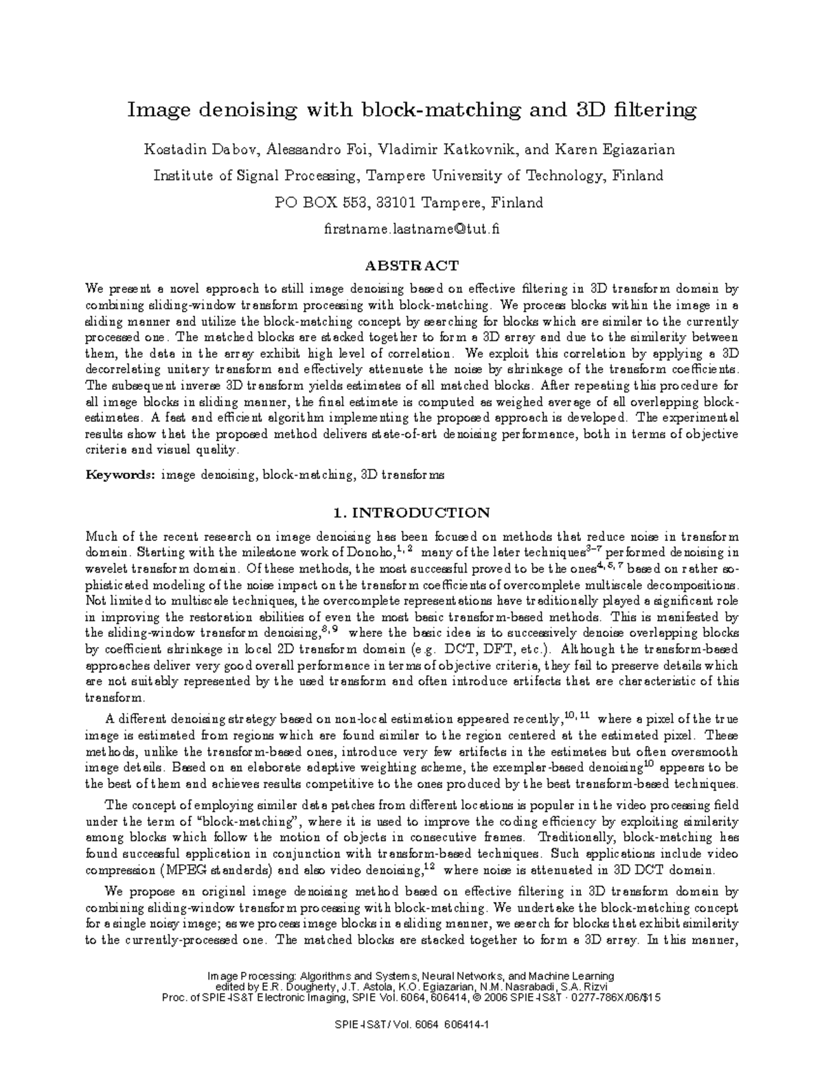 Image denoising with block-matching and 3D filtering( đi kèm bài fusion) - Image denoising with ...