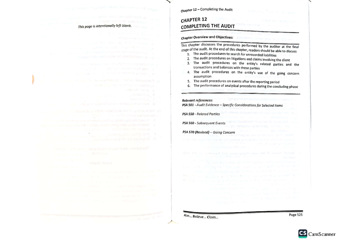 Chapter-12 -Completing-the-Audit-answerkey - Chapter 12 Completing the ...