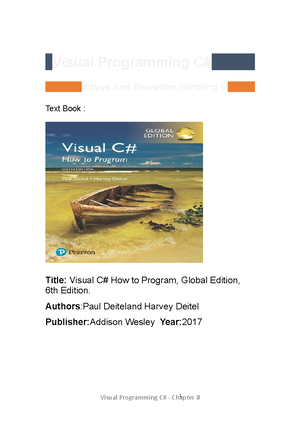 Visual programming C# GUI With Windows Forms Part B - Visual ...