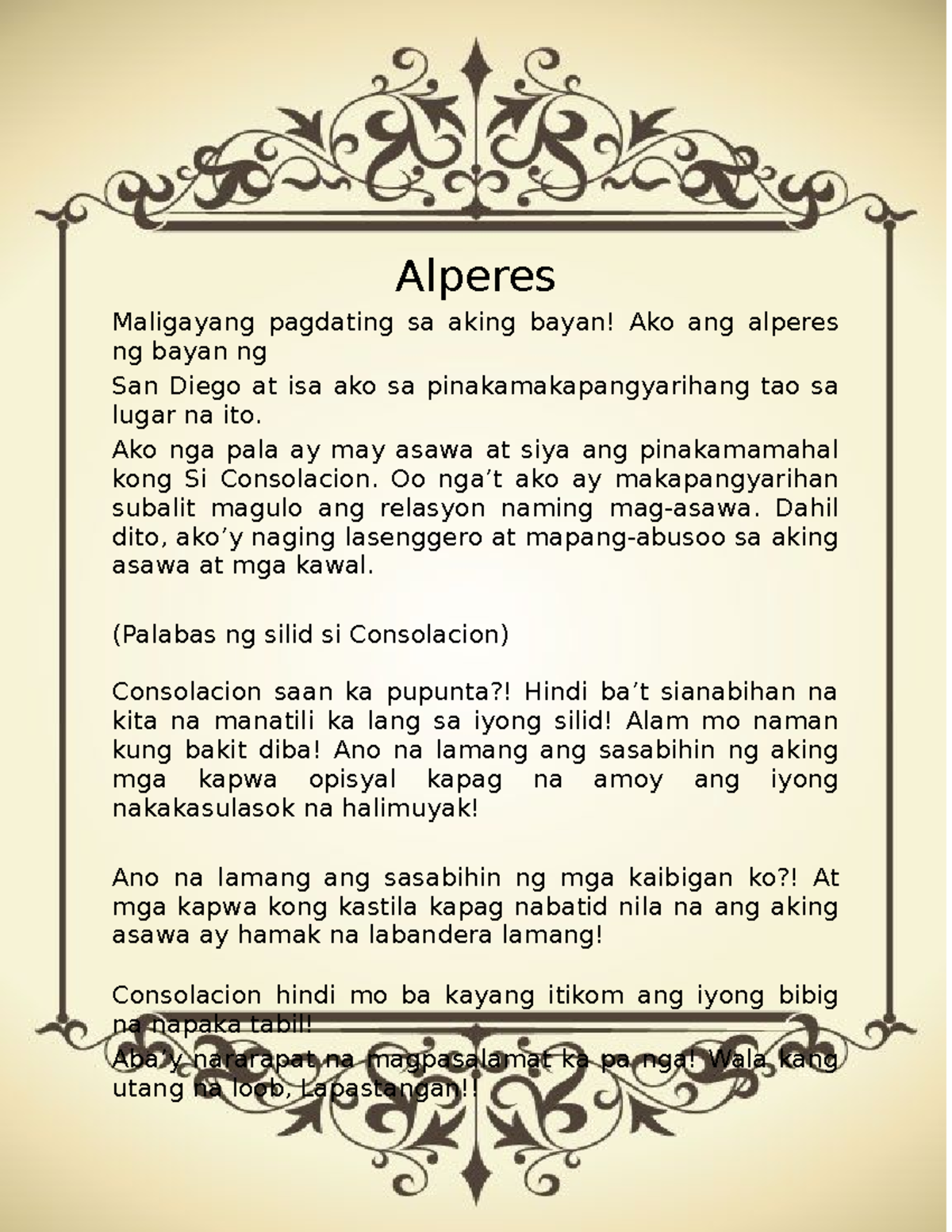Alperes - homework assignment - Alperes Maligayang pagdating sa aking ...