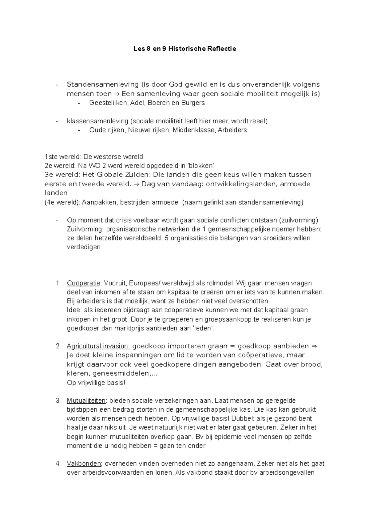 Historische reflectie - Les 8 en 9 Historische Reflectie ...