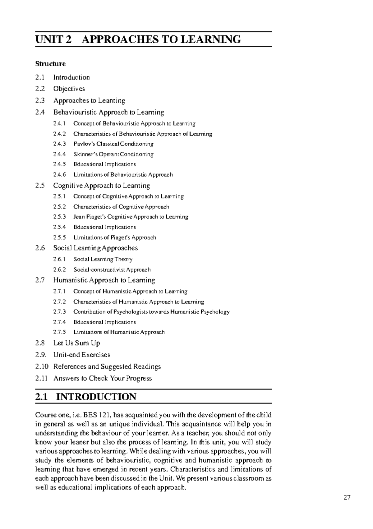 Unit-2 - Summary Curriculum planning - Understanding Learning UNIT 2 ...