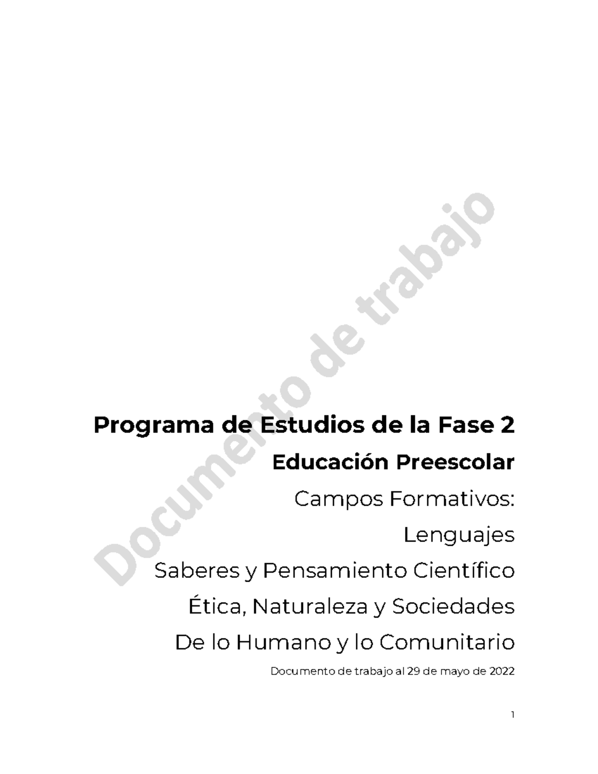 NEM fase 2 Preescolar sintetizado 2023 -2024 - Programa de Estudios de ...