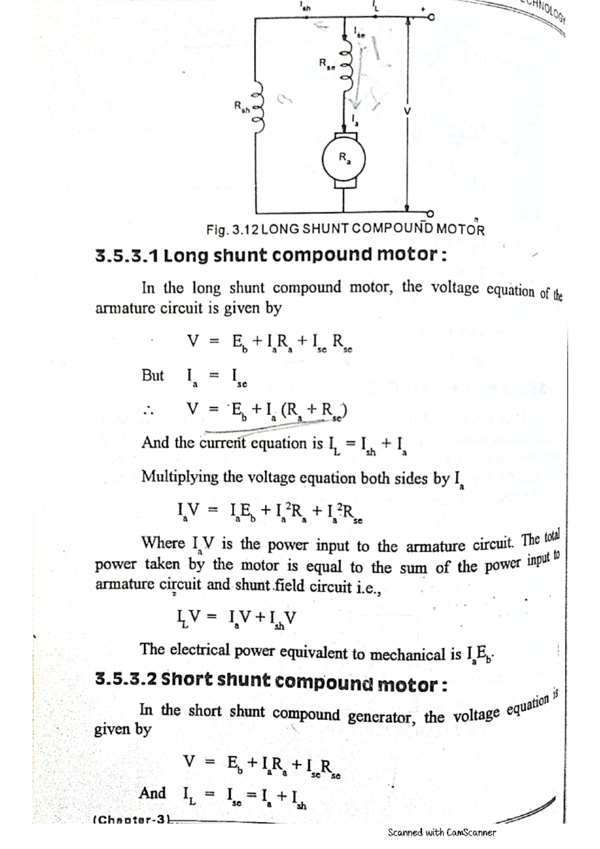 Long Shunt And Short Shunt Compound Motor Example And Diagram Physics