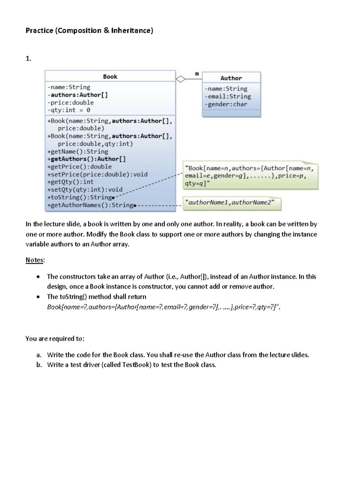 Practice 2 - public abstract class GeometricObject implements ...