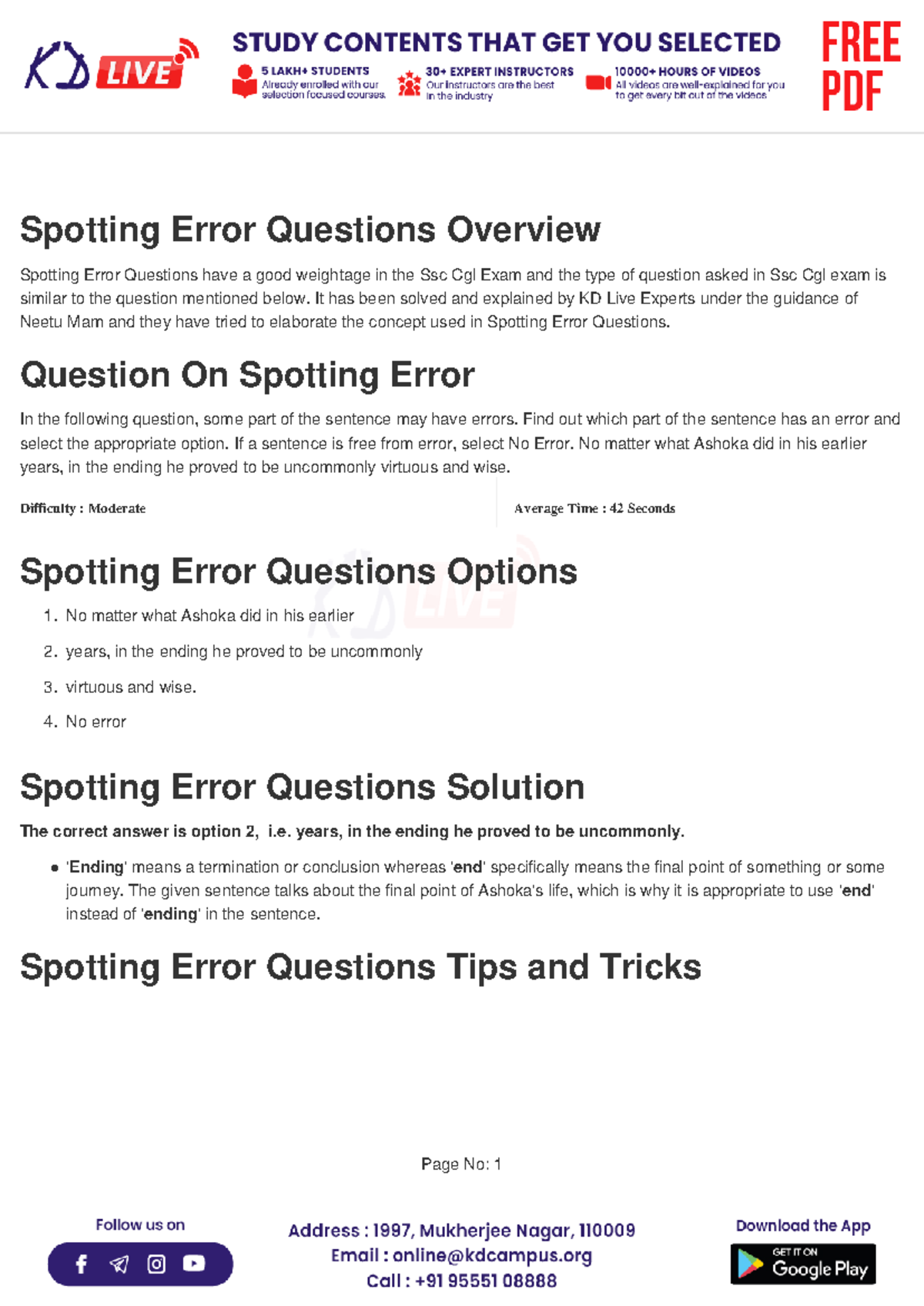 Spotting-Error-Questions 23877 - Spotting Error Questions Overview ...