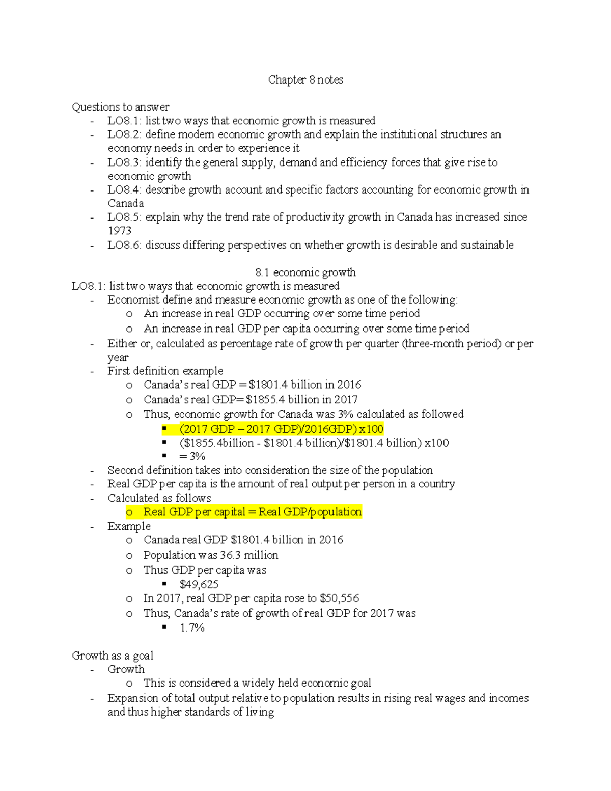 Chapter 8 - Chapter 8 notes Questions to answer LO8: list two ways that ...