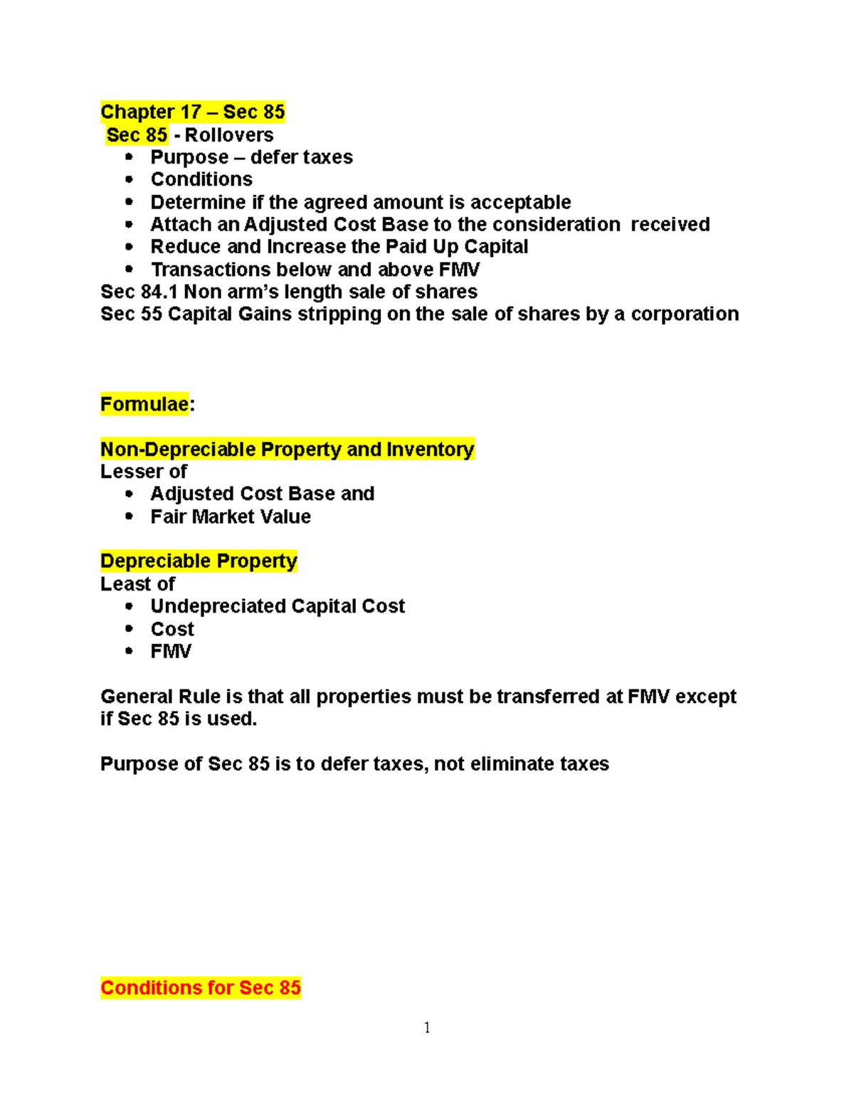 ACCT 73120 Fall 2022- Chapter 17 Notes 11 - Chapter 17 – Sec 85 Sec 85 ...