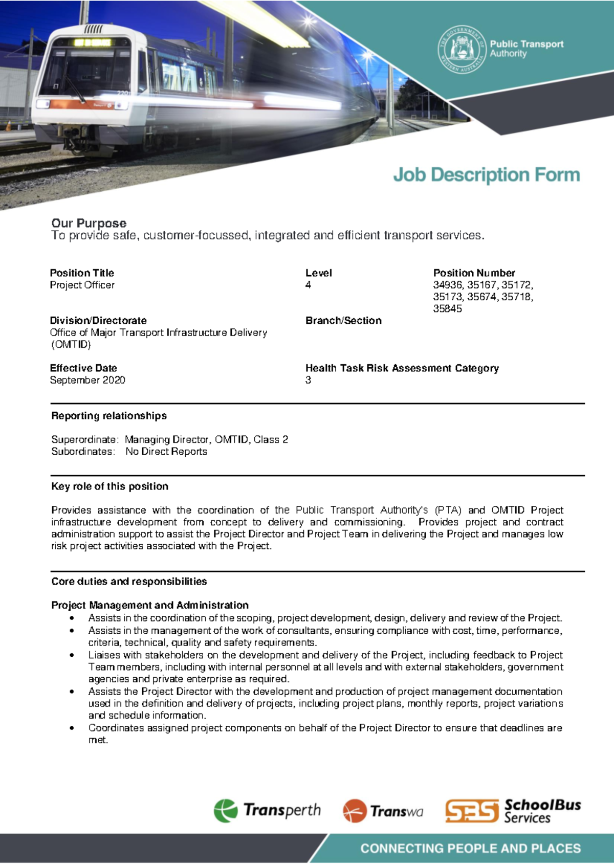 JDF - jdf for work description - Our Purpose To provide safe, customer ...