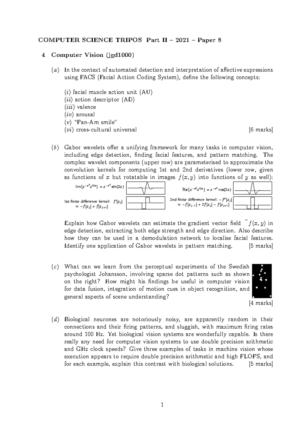 Y2021p8q4 - Test - 4 COMPUTER SCIENCE TRIPOS Part II – 2021 – Paper 8 ...