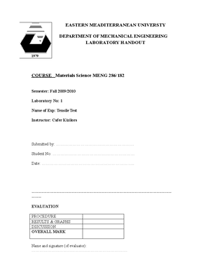 Chap 1 - Introduction to materials - CIVL222 STRENGTH OF MATERIALS ...