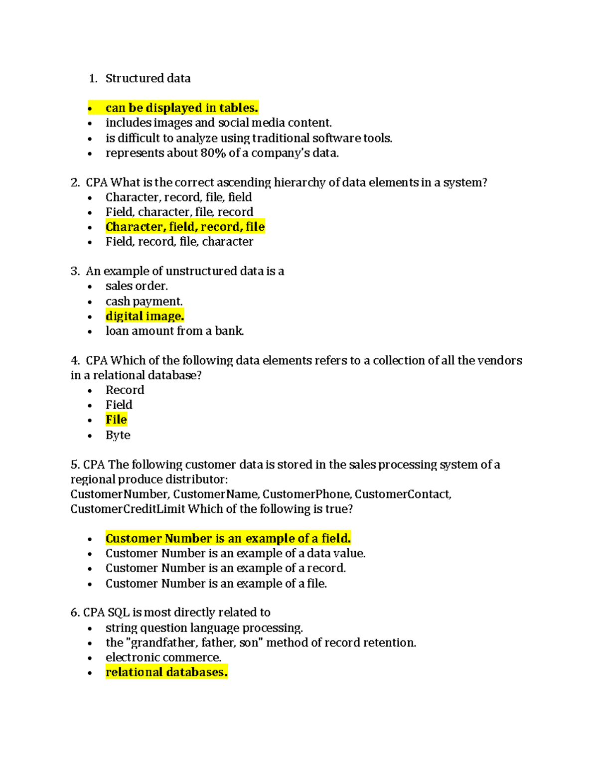 Chapter-5(Data Storage and Analysis) - 1. Structured data • can be ...