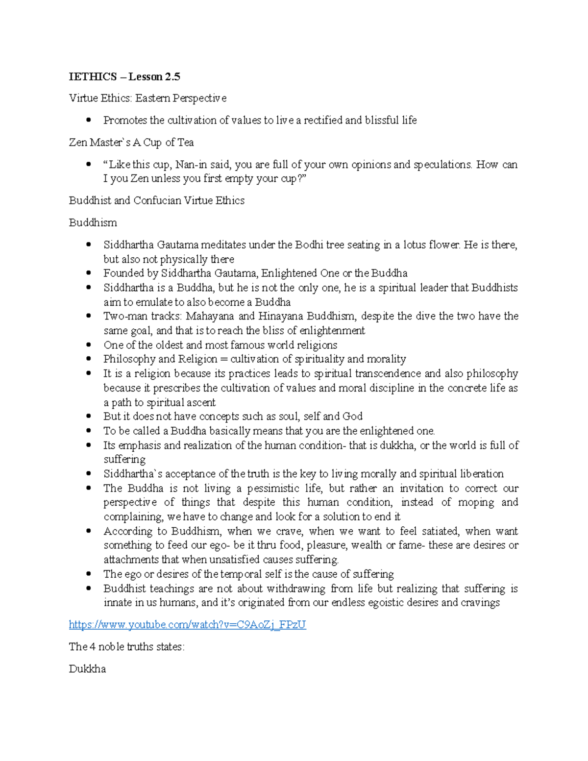 Iethics -Virtue Ethics Eastern Perspective - IETHICS – Lesson 2. Virtue ...