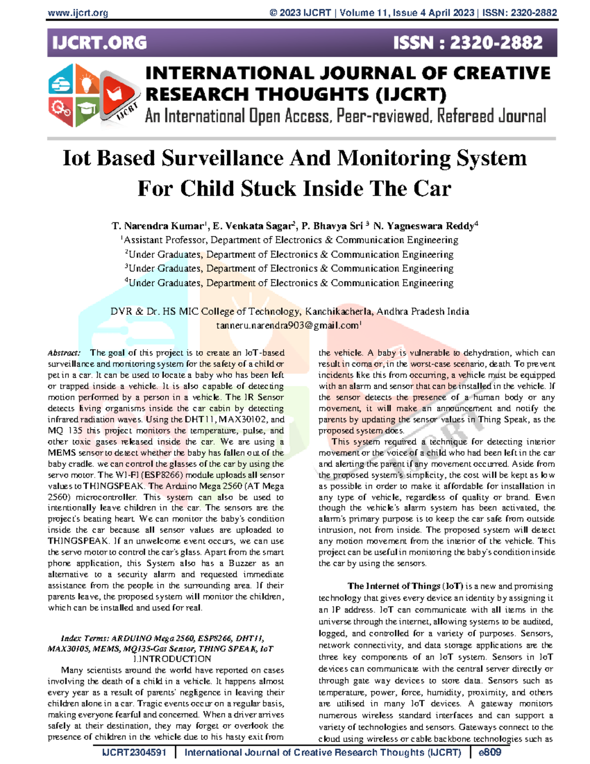 Project reference child safety - Iot Based Surveillance And Monitoring ...