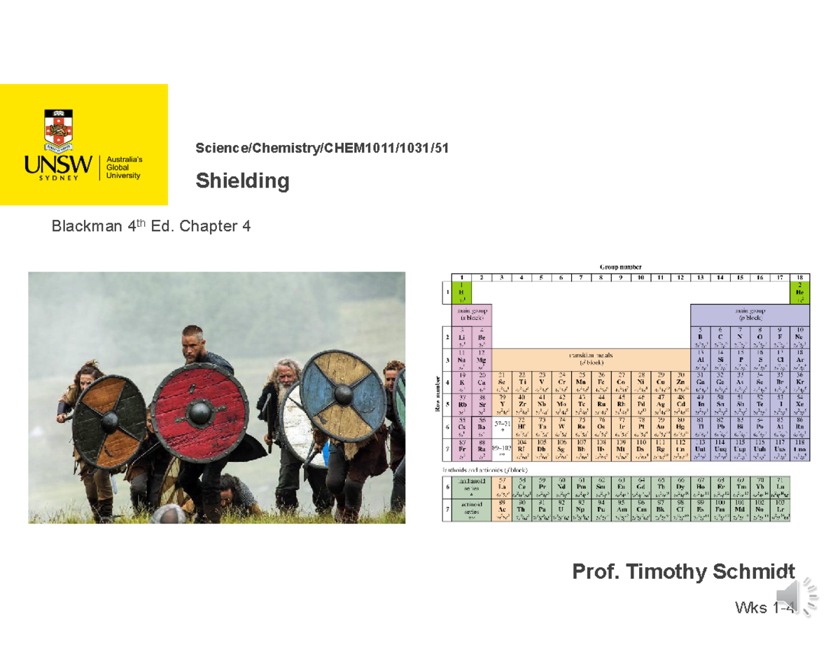 2.1- Shielding TM and Periodic Trends - Science/Chemistry/CHEM1011/1031 ...