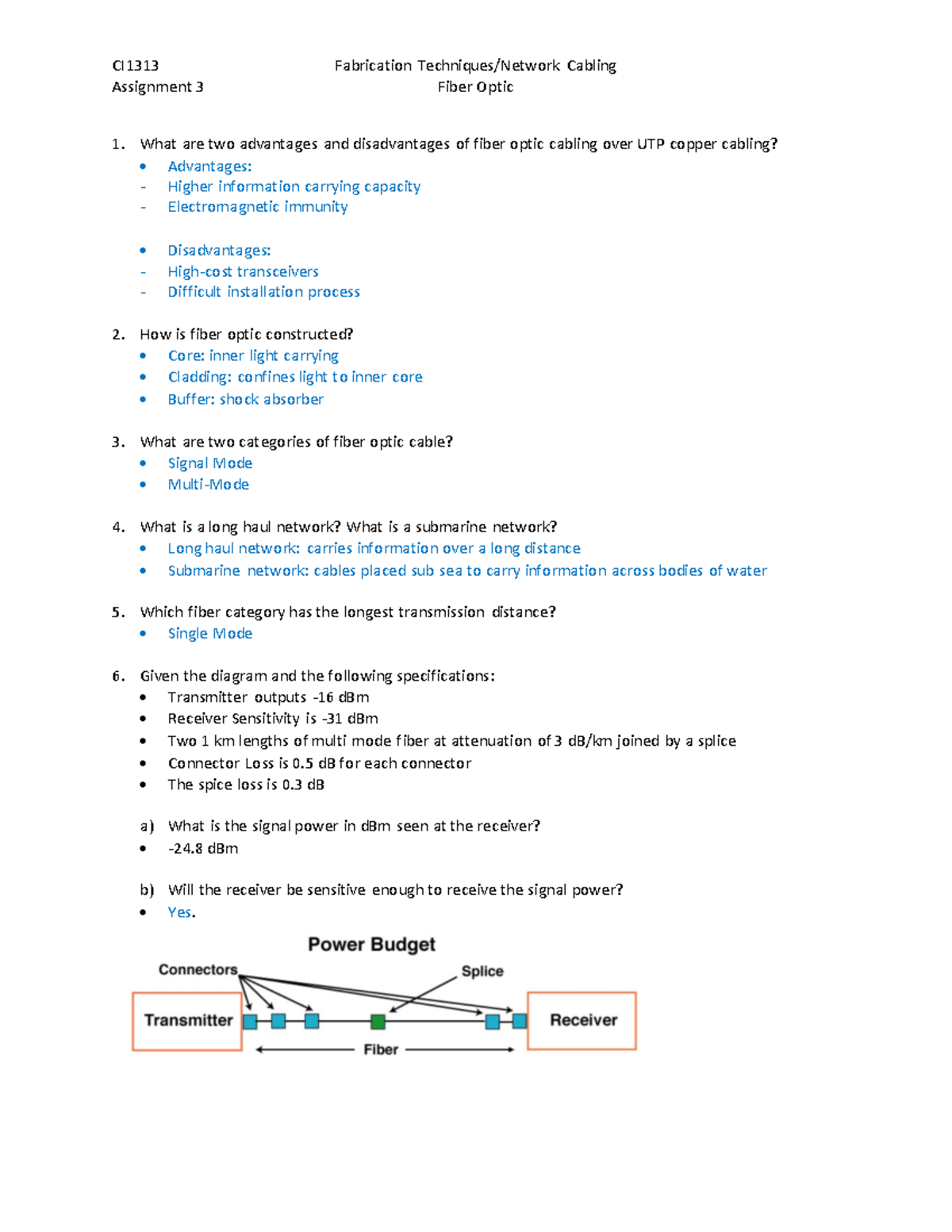 Assignment 3 2A Lauren Anthony - CI1313 Fabrication Techniques/Network Cabling Assignment 3 ...