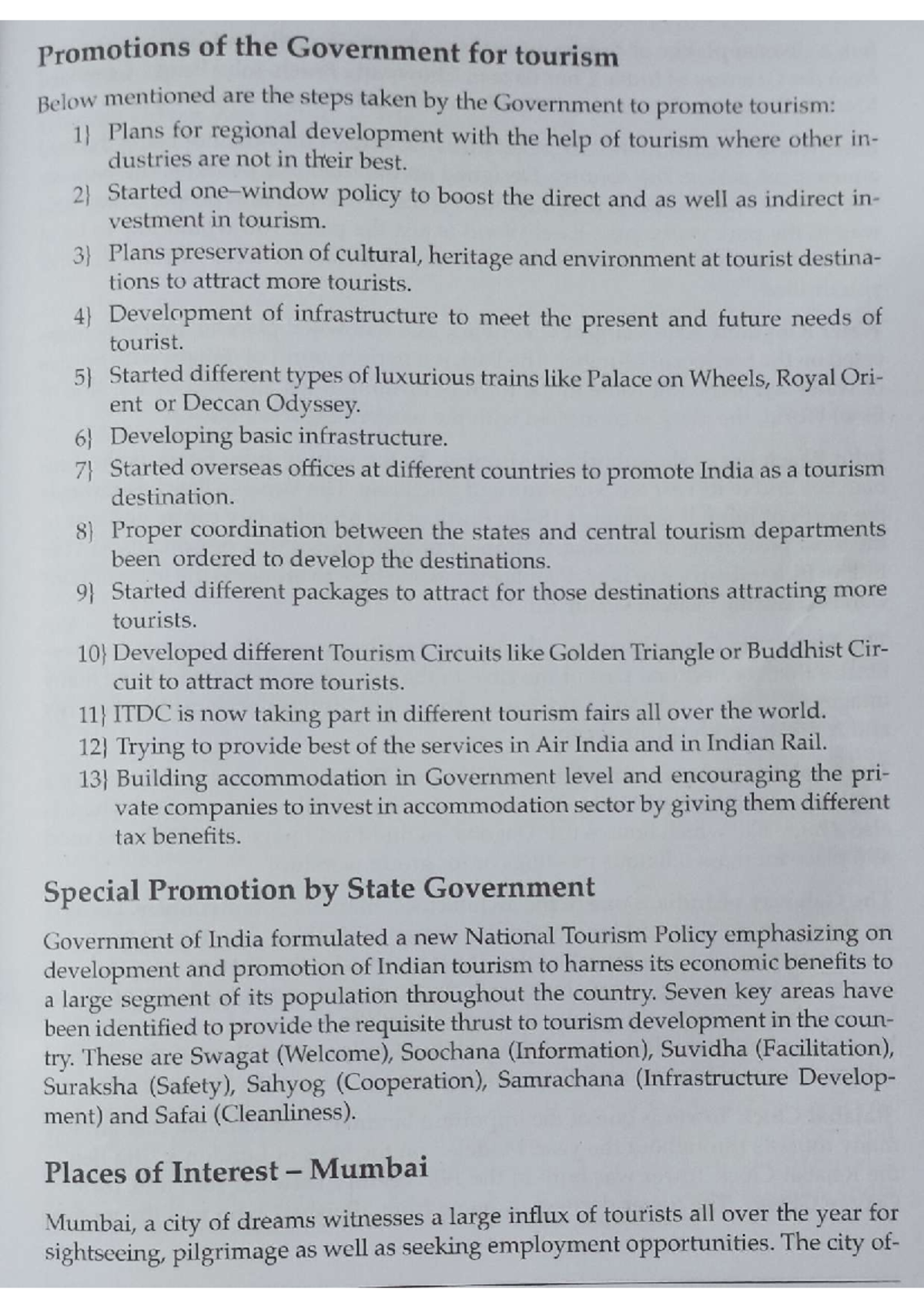 Promotions Of The Government For Tourism - Aviation course of travel ...
