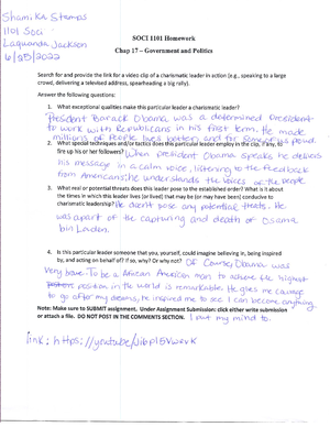 Chapter 16 Education - Socialogy 1101 Homework Shamika Stamps Chapter ...