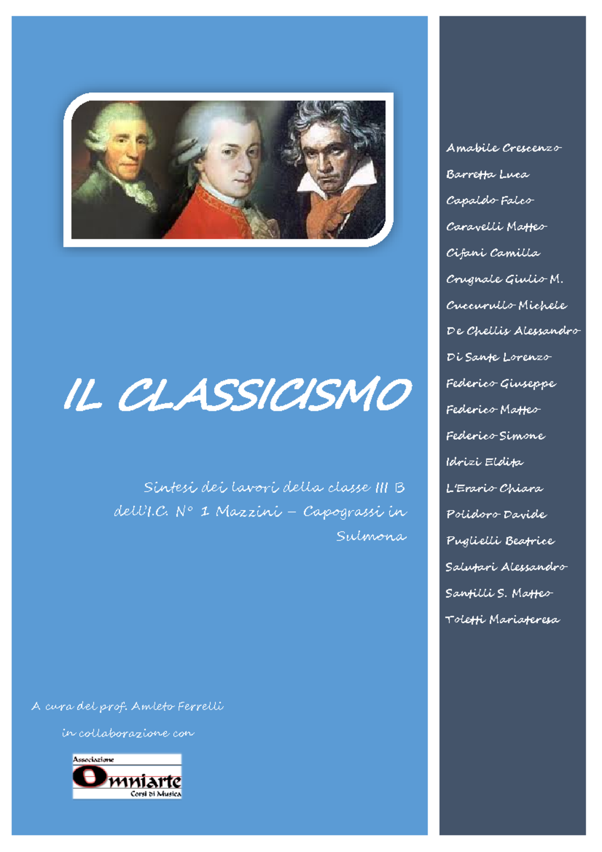 Classicismo e il nuovo modo di vedere l'arte - IL CLASSICISMO Sintesi ...