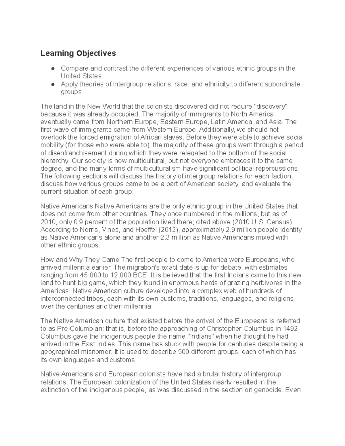 Chapter 11.5 Notes - Learning Objectives Compare and contrast the ...