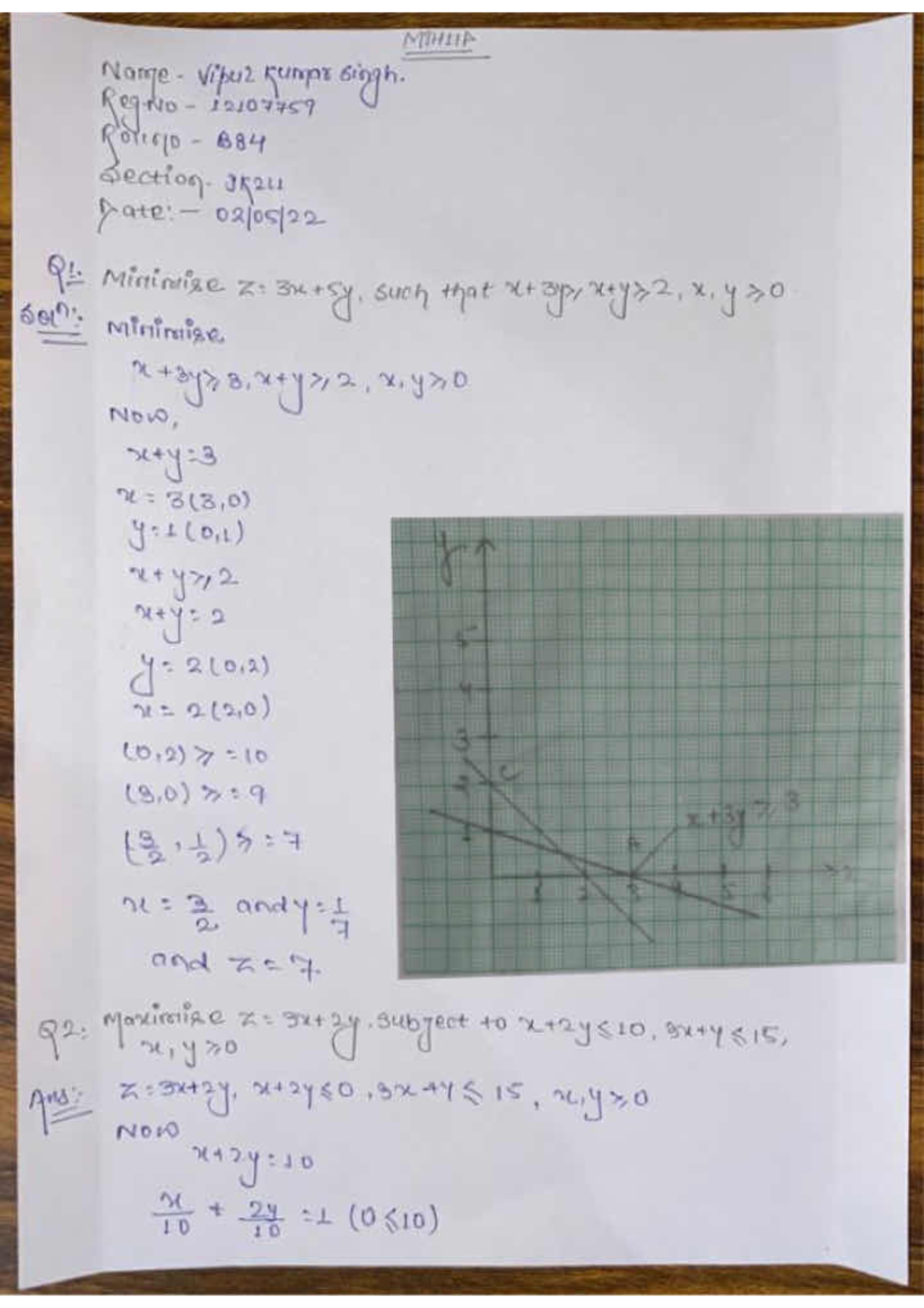 Maths CA. 3 - Mathematics - Studocu
