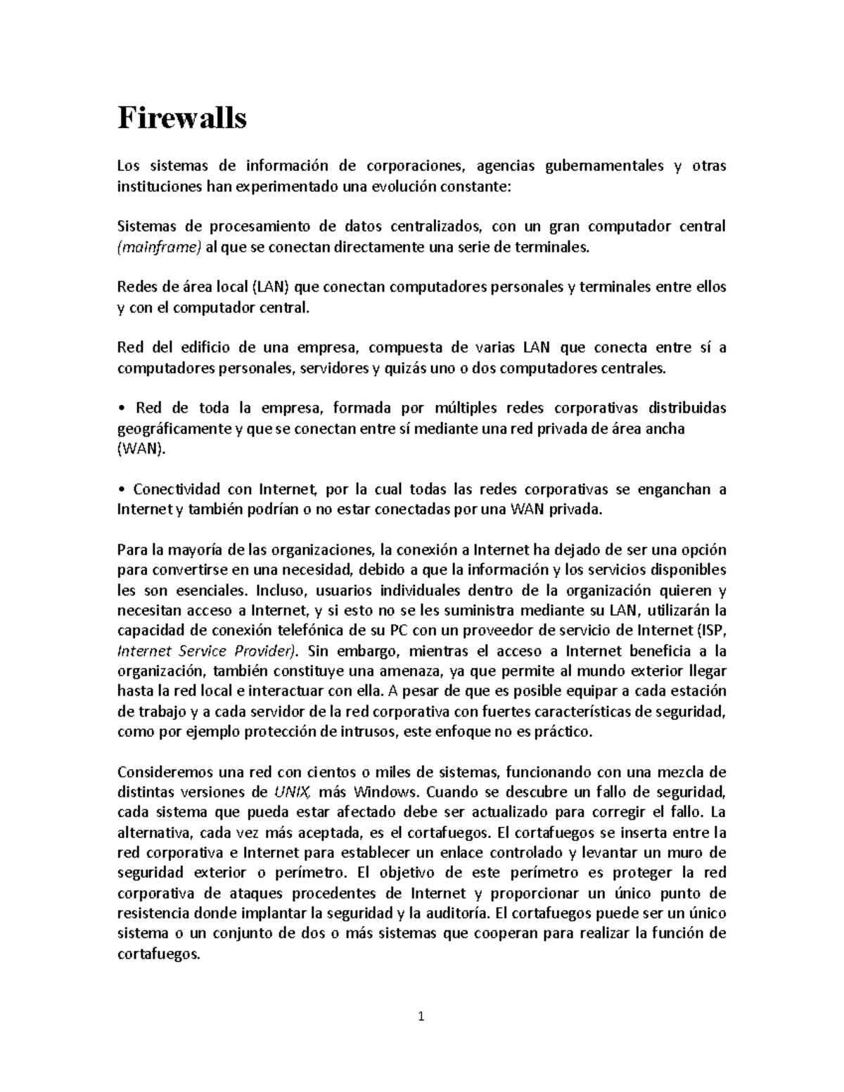 Tipos de Firewall - Firewalls Los sistemas de información de ...