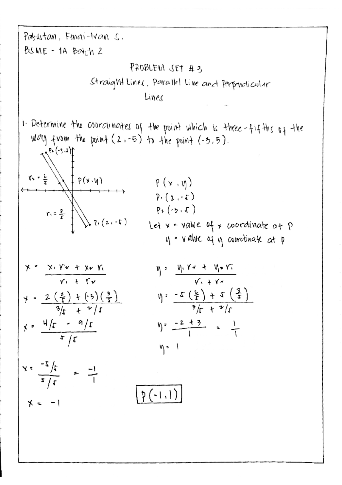 Problem SET NO.3 - Pabustan - Math for Engineers - PangSU - Studocu