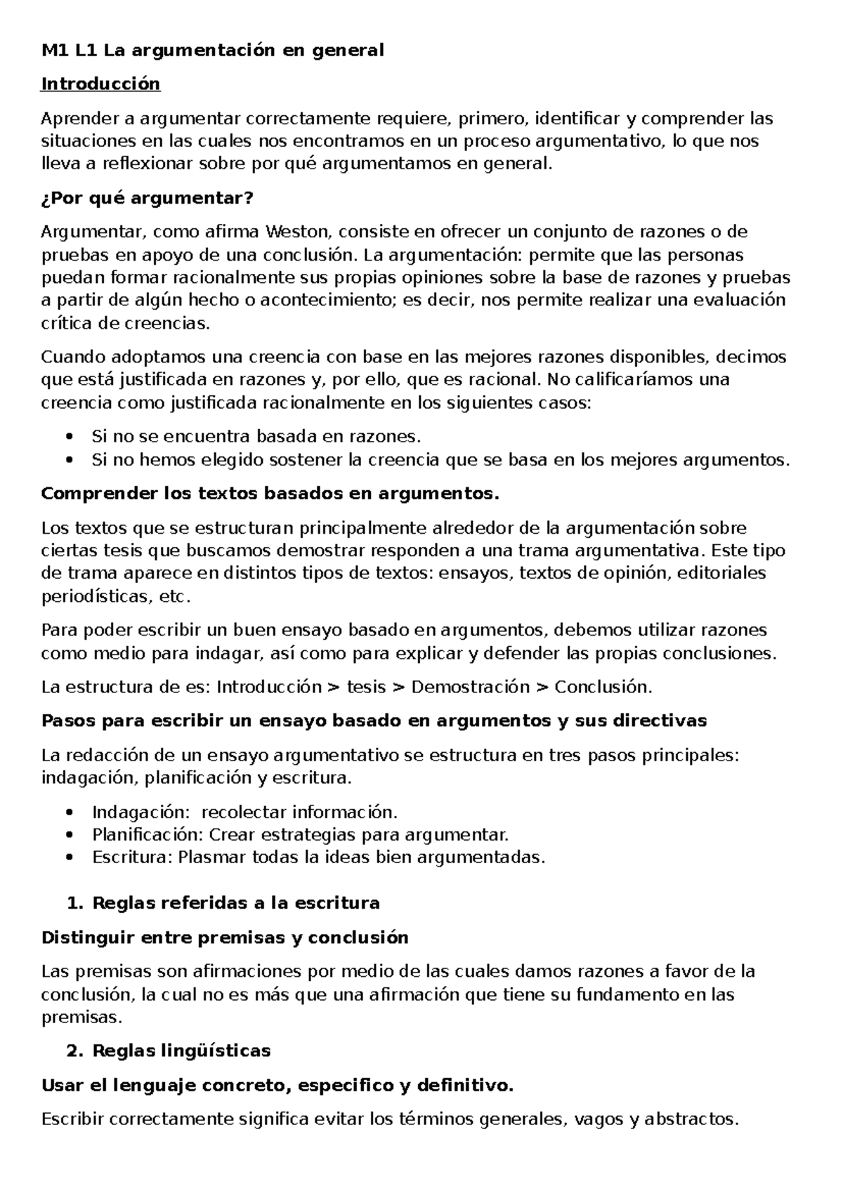 Teoria de la Argumentacion Juridica m1 - M1 L1 La argumentación en ...