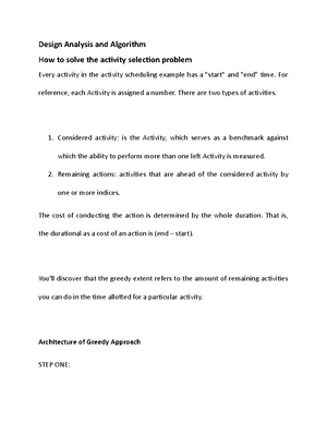 Design Analysis and Algorithm - Important Problem Types Sorting Is to ...