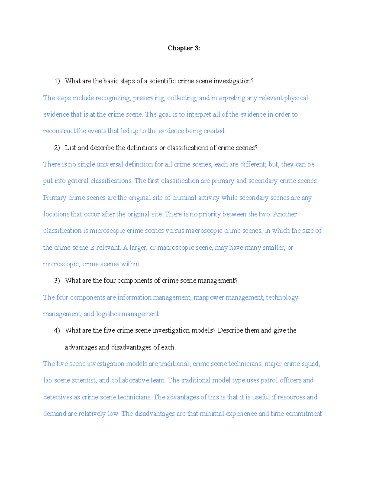 Ch 3 and 4 CJ-290 - These are the review chapter questions for 3 and 4 ...