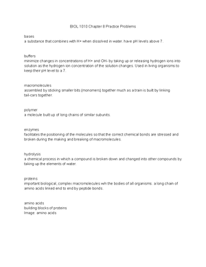 BIOL 1010 Chapter 2 - BIOL 1010 Chapter 2 Practice Problems fungi range from mushrooms to ...