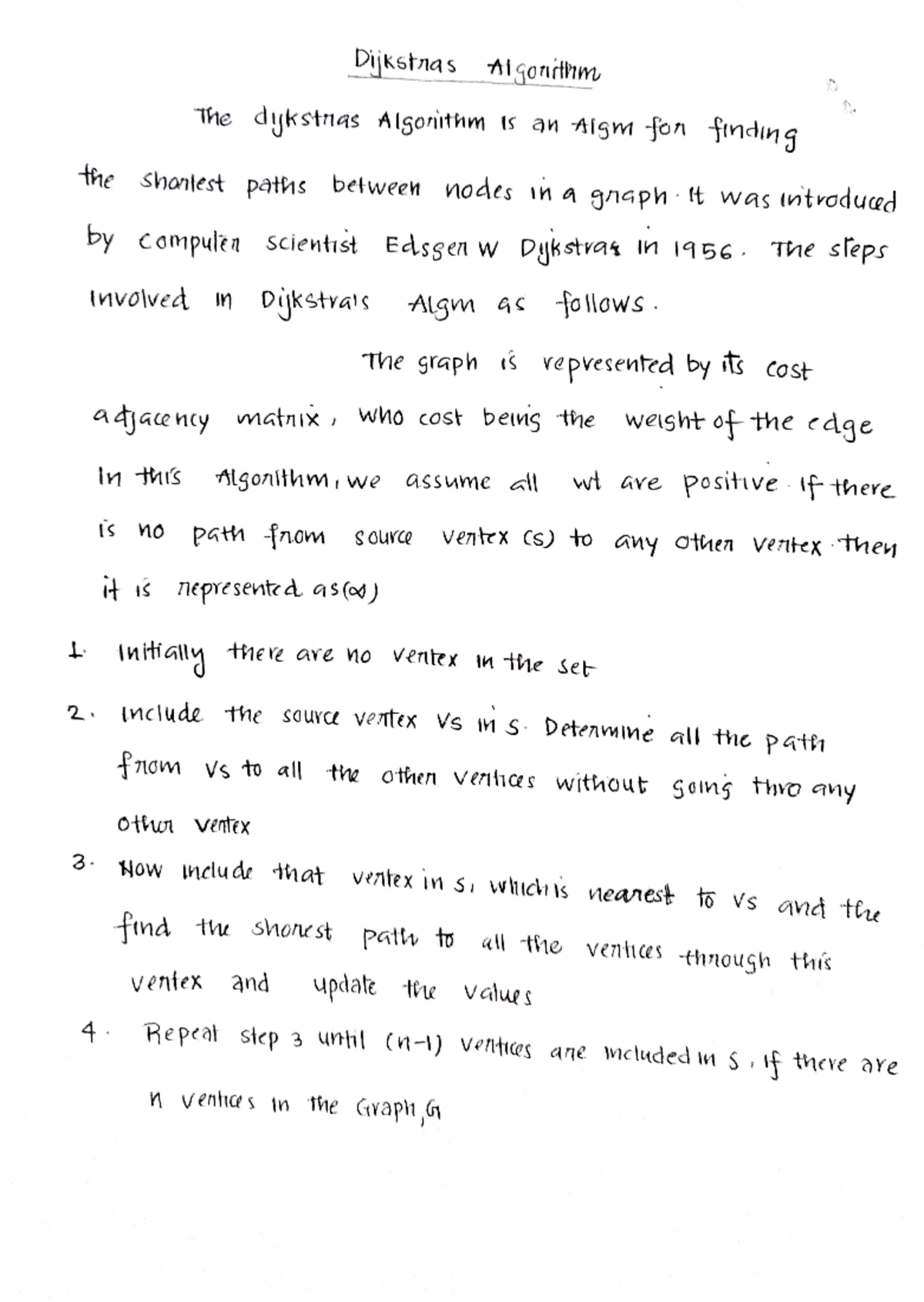 Dijkstra's - dijikstras algorithm with example - the shontest paths ...
