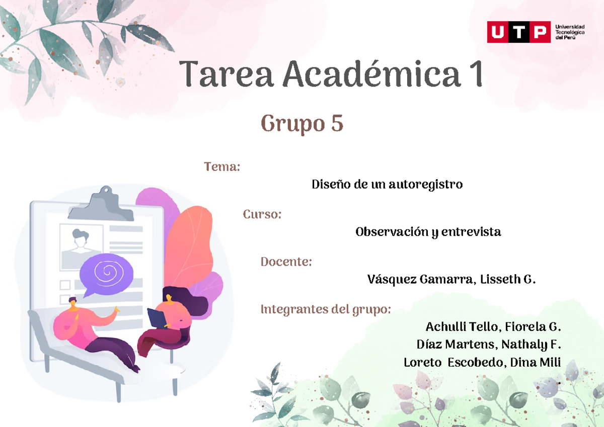 Tarea Academica 1 - Observacion Y Entrevista - Tarea Académica 1 Grupo ... Tarea Academica 1 - Observacion Y Entrevista - Tarea Académica 1 Grupo ...