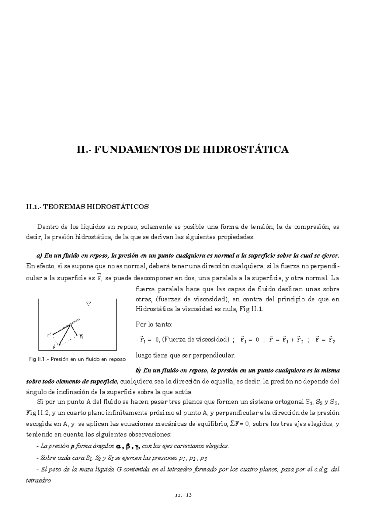 2Mec Fluidos - apunte util - II.- FUNDAMENTOS DE HIDROSTÁTICA II ...