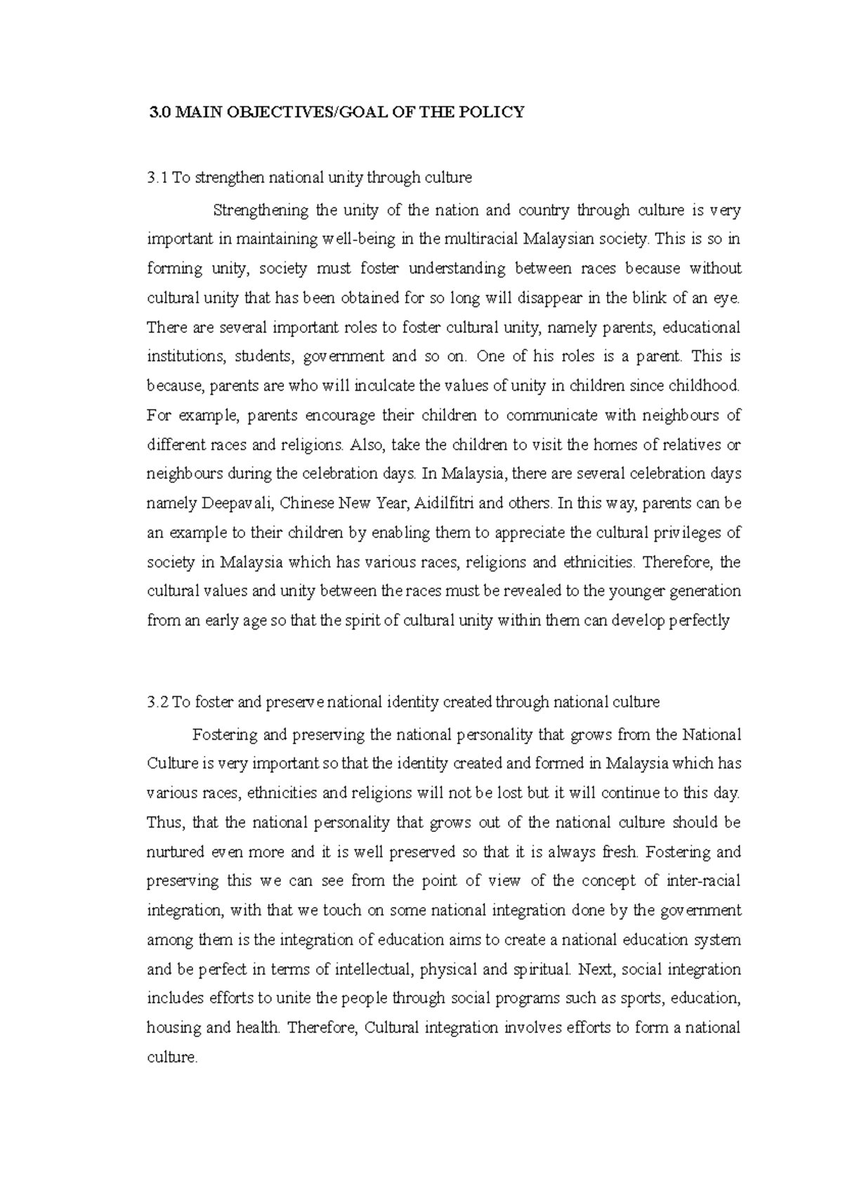 Objective of the policy - 3 MAIN OBJECTIVES/GOAL OF THE POLICY 3 To ...