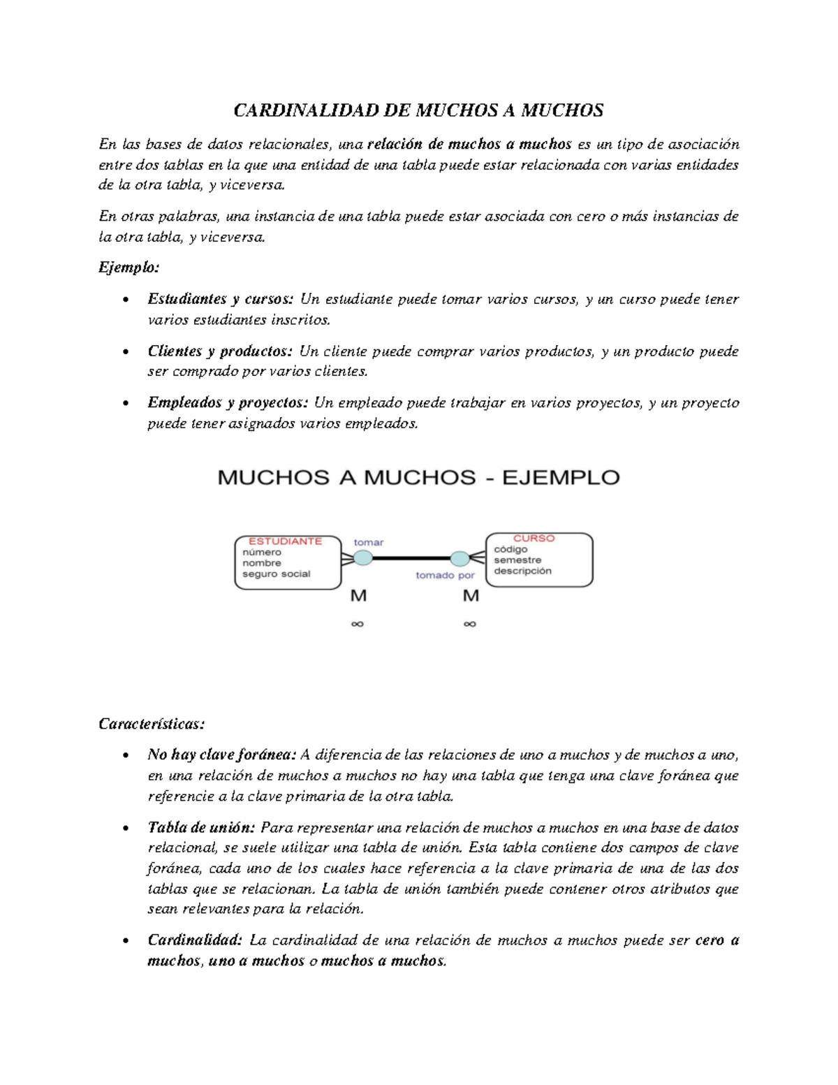 Cardinalidad DE Muchos A Muchos - CARDINALIDAD DE MUCHOS A MUCHOS En ...