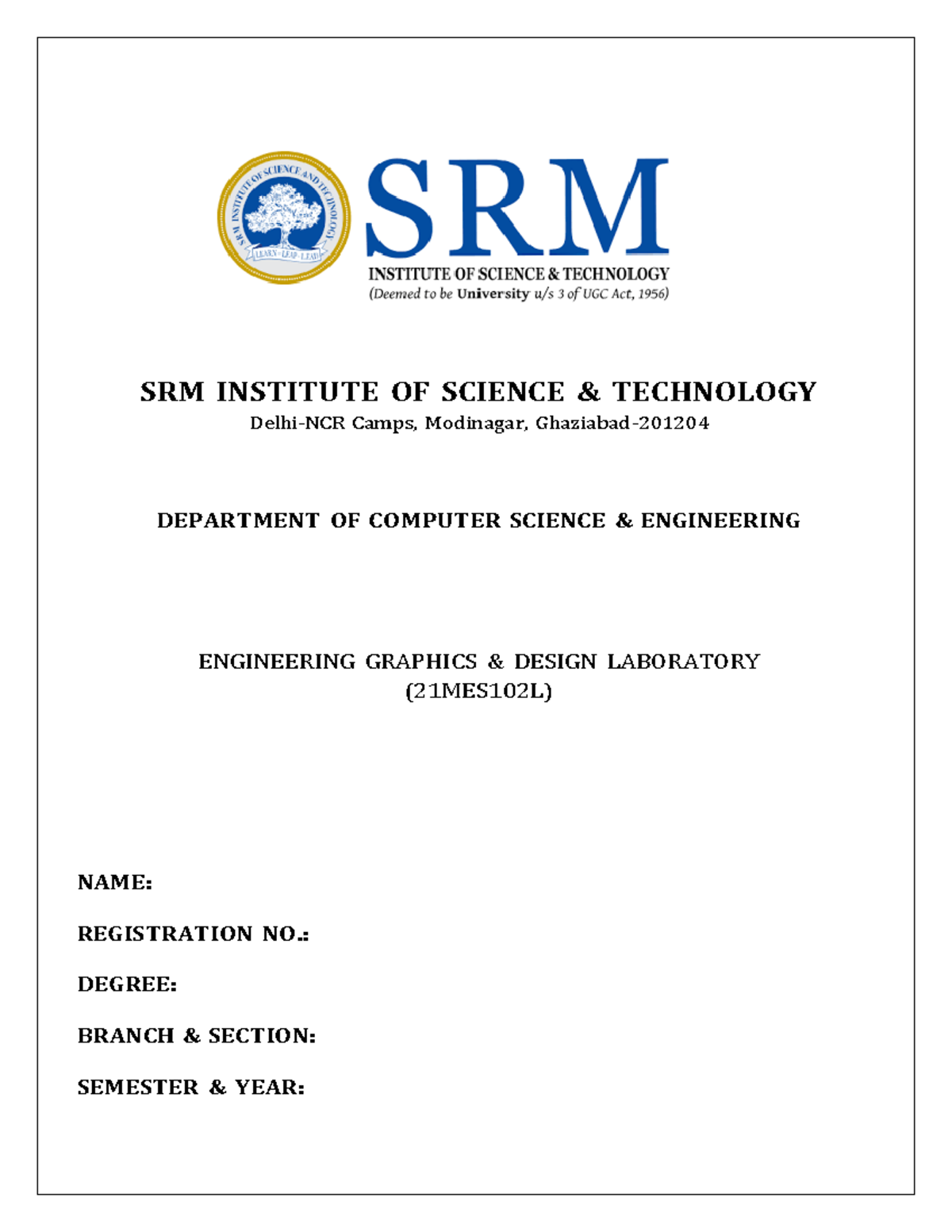 Front Page - Need good notes for study - SRM INSTITUTE OF SCIENCE ...