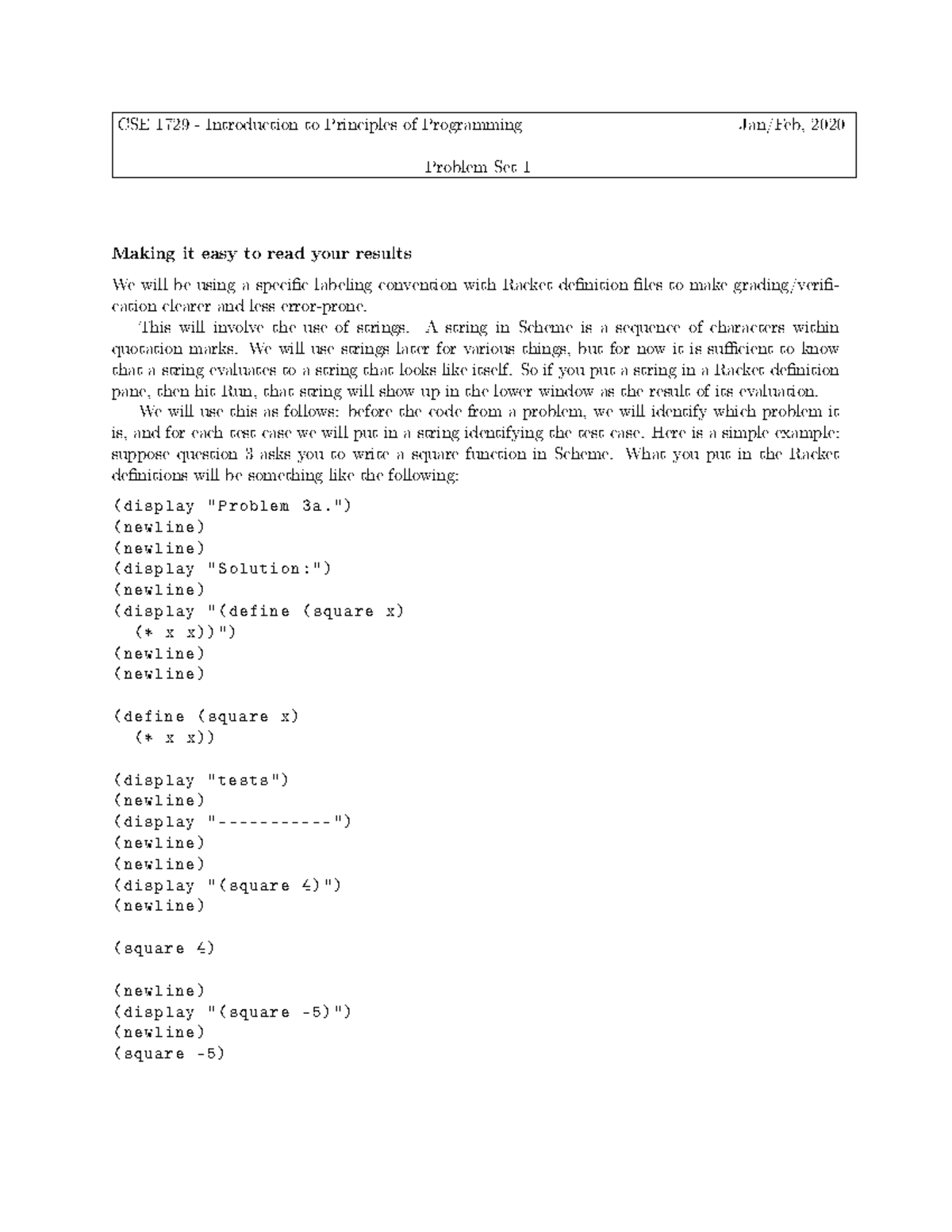 Problem-set-1 - PROBLEM-SET-1 - ♥tr♦ t ♦♥t♦Pr ♥ ♣ s♦ Pr♦ r ♠♠ ♥ ♥ - Studocu