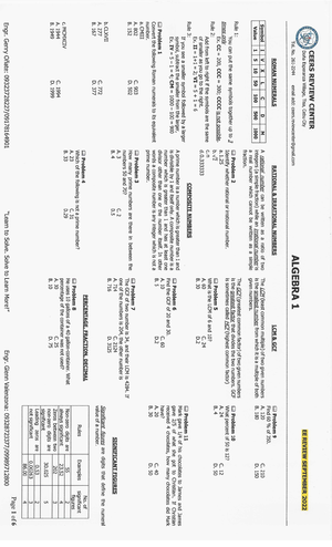 Algebra-2 Handout PDF - Good - CEERS REVIEW CENTER Doña Esperanza ...
