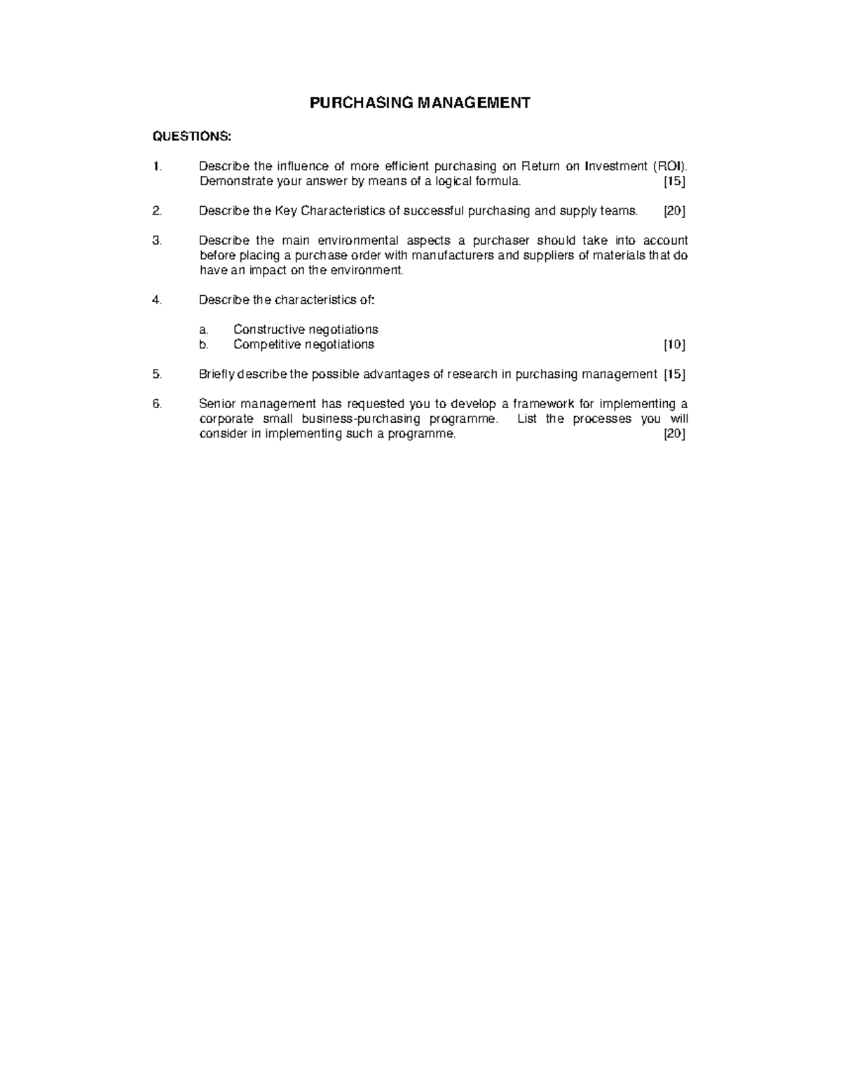 MNP2601-purchasing management - additional questions - PURCHASING ...