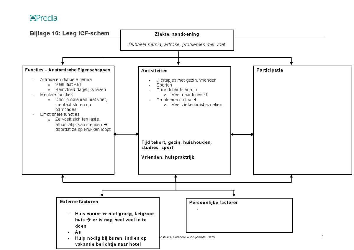 ADP Bijlage 16 Leeg ICF-schema - Bijlage 16: Leeg ICF-schem Algemeen Diagnostisch Protocol – 22 ...