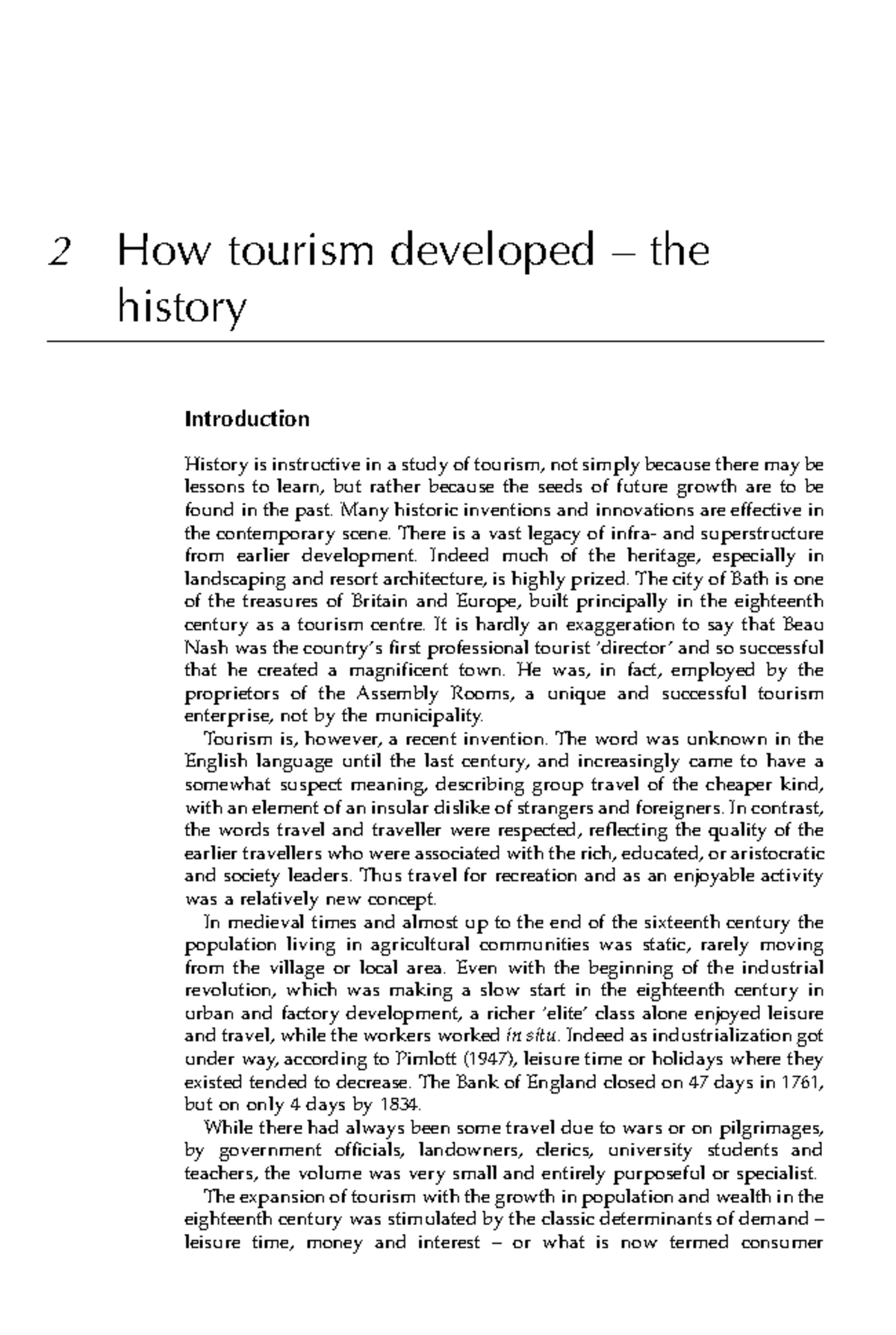 Ch 2 Development history - Lickorish (U3) - 2 How tourism developed ...