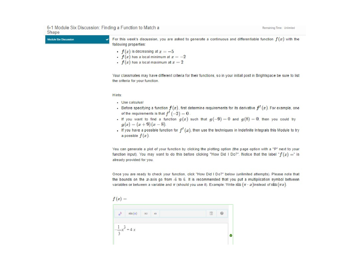 6-1 discussion - MAT225 - Studocu