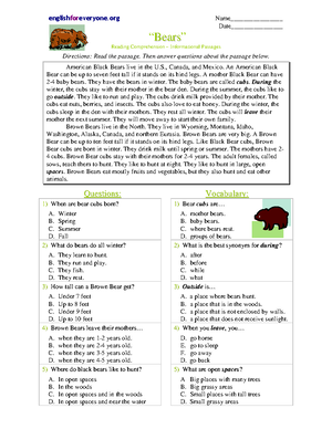Empower Second Edition B1 Competency Reading Test - Student Name ...