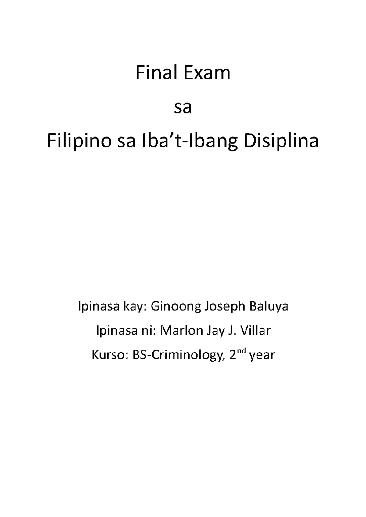 Inbound 1774844100284271658 - Final Exam sa Filipino sa Iba’t-Ibang ...