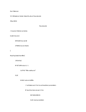 Linked List reflection - Dan Peterson 28Jan 3-2 Assignment: Linked Lists Reflection The purpose ...