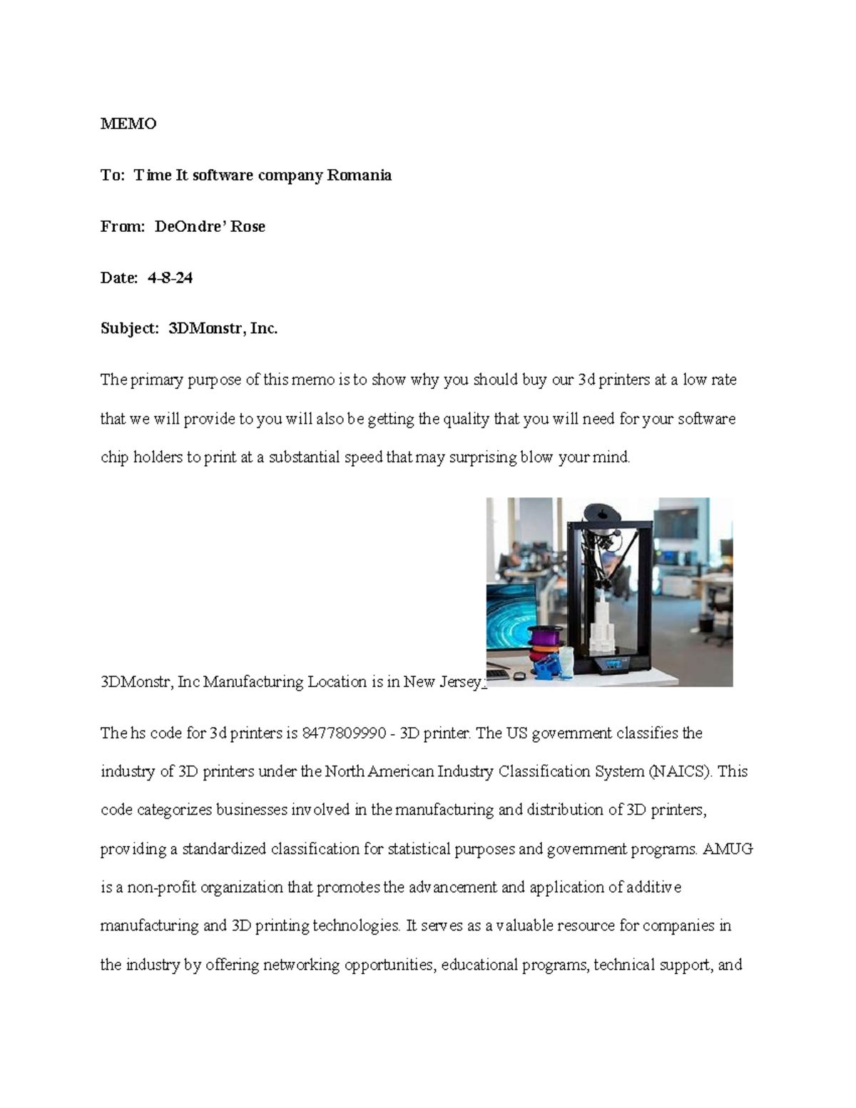 GM-Challenge 1 - Exploring Export deondre rose - MEMO To: Time It ...