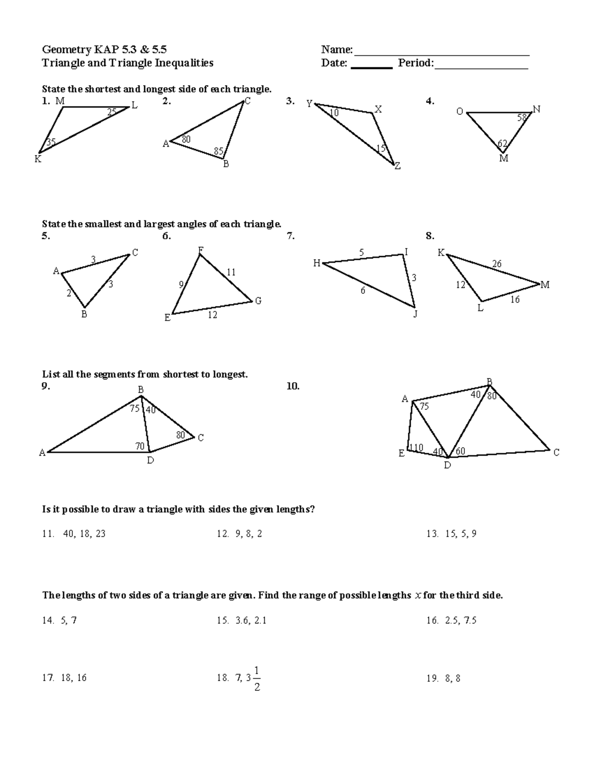 5.3 & 5.5 Worksheet - rre3qr - Geometry KAP 5 & 5 Name ...
